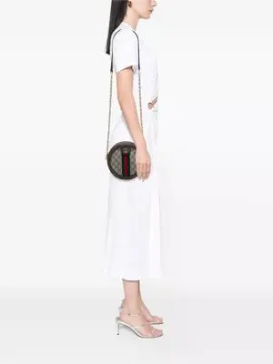 Gucci 2016-2026 Mini Gg Supreme Web Ophidia Round Crossbody Bag