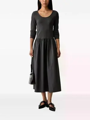 Marc O'polo Ribbed-knit Panelled Midi Dress