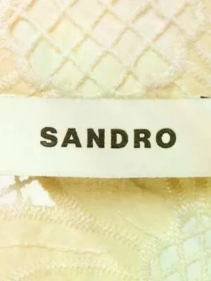 Sandro Floral-embroidered Tie-waist Mini Dress