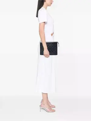 LOUIS VUITTON 2021 Monogram Eclipse Pochette Voyage Mm Clutch Bag - Black