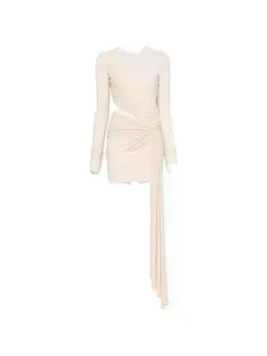 AMAZUIN Cut-out Draped Dress - Neutrals