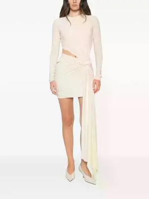 AMAZUIN Cut-out Draped Dress