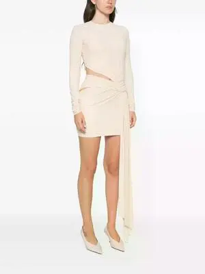 AMAZUIN Cut-out Draped Dress - Neutrals