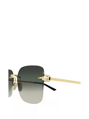 Gucci Logo-detail Crystal-embellished Sunglasses