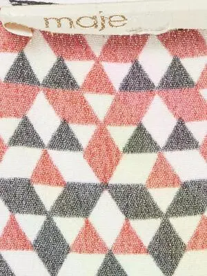 Maje Geometric-print Asymmetric Dress