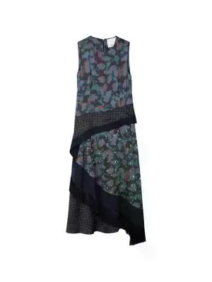 3.1 Phillip Lim Desert Flower Layered Asymmetric Midi Dress