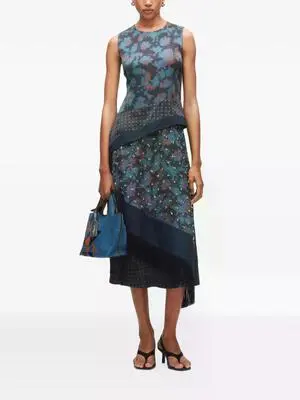 3.1 Phillip Lim Desert Flower Layered Asymmetric Midi Dress
