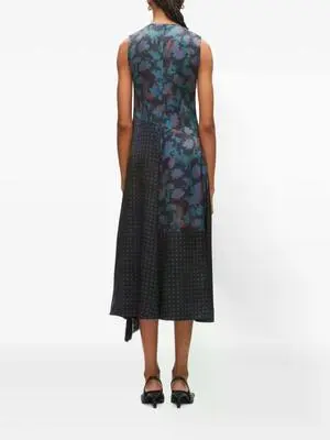3.1 Phillip Lim Desert Flower Layered Asymmetric Midi Dress