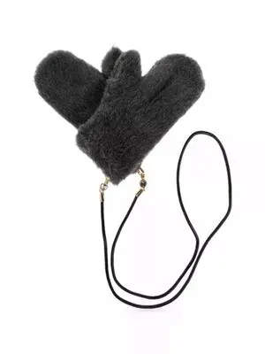 Max Mara Ombrato3 Wool-blend Mittens - Grey