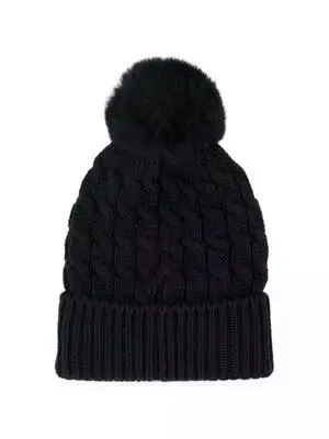 Moncler Cable-knit Pom-pom Beanie Hat