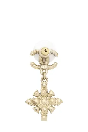 Chanel Crystal 'cc' Drop Earrings