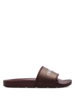 Off-White Bookish Slide Sandals - Brown