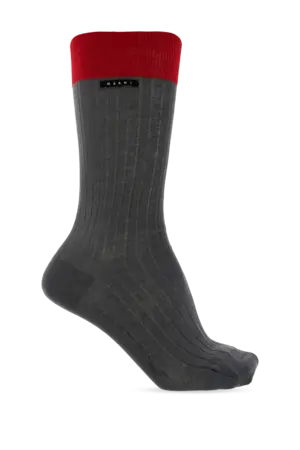 Marni Cotton Ribbed Socks - Grey