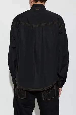 Versace Shirt With Contrasting Topstitching