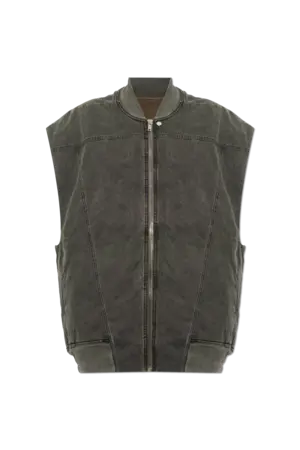 Rick Owens Oversized Denim Vest - Grey