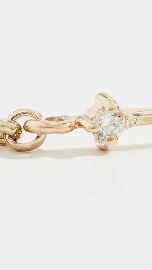 Zoe Chicco 14k Diamond Dash Rolo Chain Bracelet