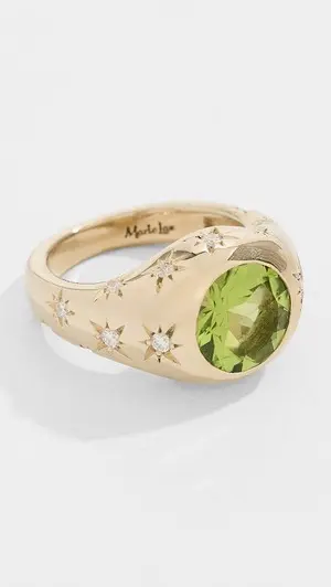 MARLO LAZ Disco Peridot Ring - Gold