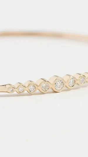 Zoe Chicco 14k Bezel Diamond Wire Cuff Bracelet