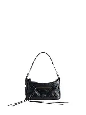 Balenciaga Balenciaga Women Le City Moto Mini In Pelle Arena Black