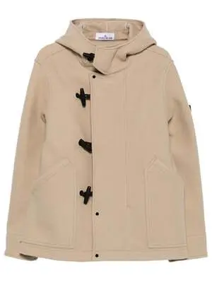 Stone Island Parka Heavy Melton Corto Con Alamari - Multicolor