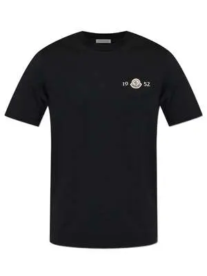 Moncler Logo Cotton T-shirt - Black