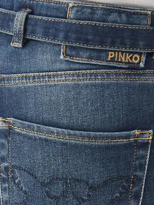 Pinko Flora High-waisted Slim Flared Jeans In Cotton