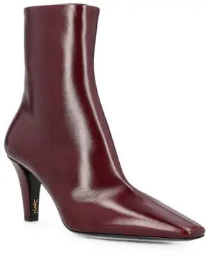 Saint Laurent Stivaletti Jill 75 In Pelle Liscia
