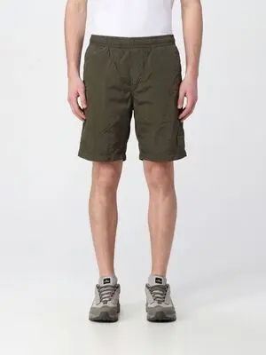 Stone Island Stretch Technical Fabric Sports Shorts With Elasticated Waist - Green