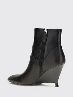 Pinko Gwen Smooth Leather Ankle Boots With Sculptural High Heel And Tapered Toe