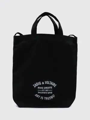 Zadig&Voltaire Cotton Tote Bag With Contrasting Logo And Double Handle