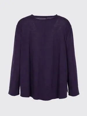 Liviana Conti Pure Virgin Wool Crewneck Jumper With Relaxed Fit - Blue