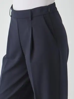 TWINSET High-waisted Wide-leg Crêpe Trousers With Darts