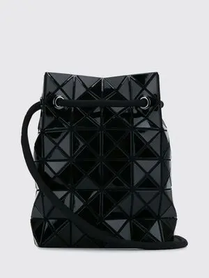 Issey Miyake Mini Bucket Bag With Drawstring Closure And Shoulder Strap - Black