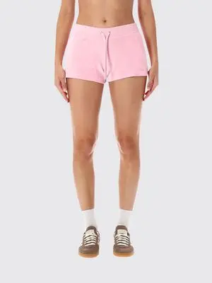 Sporty & Rich Cotton Shorts With Drawstring Waist And Rhinestone Logo