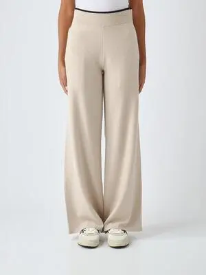 Pinko High-waisted Wool And Cashmere Knit Palazzo Trousers