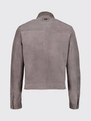 Dolce & Gabbana Slim Fit Suede Lambskin Jacket With Zip Closure
