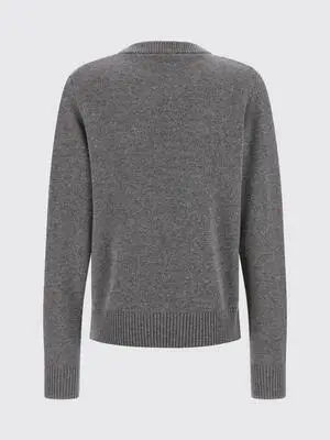 GANNI Merino Wool Blend Crewneck Jumper With All-over Jacquard Logo