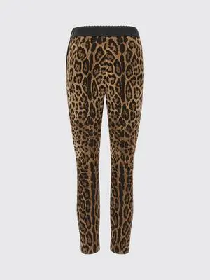 Dolce & Gabbana High-waisted Animalier Print Skinny Trousers In Jersey