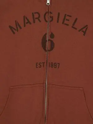 MAISON MARGIELA Cotton-blend Bomber Jacket With Hood And Numeric Logo