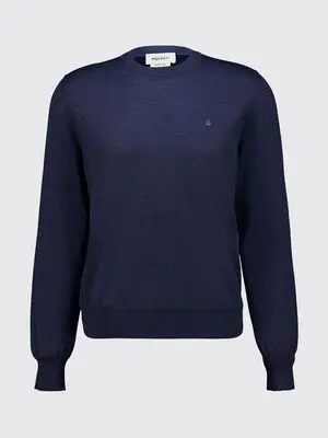 Alexander McQueen Slim-fit Wool Crewneck Jumper With Embroidered Logo