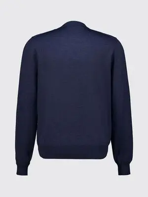 Alexander McQueen Slim-fit Wool Crewneck Jumper With Embroidered Logo