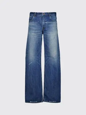 Alexander McQueen Wide-leg Distressed Denim Jeans In A Five-pocket Style