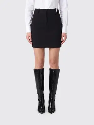 Attico High-waisted Viscose Blend Pencil Mini Skirt With A Slim Fit