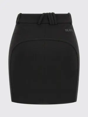 Attico High-waisted Viscose Blend Pencil Mini Skirt With A Slim Fit
