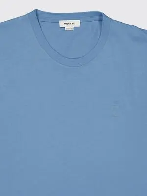 Alexander McQueen Crewneck Cotton T-shirt With A Tone-on-tone Logo