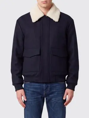 Balmain Wool And Cashmere Blend Bomber Jacket With Removable Fur Collar