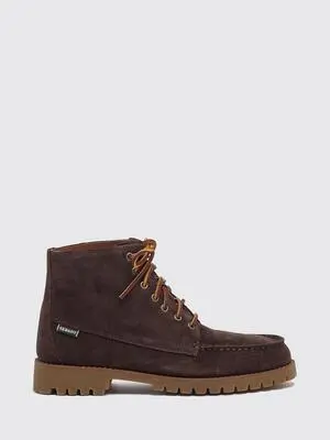 SEBAGO Parker Suede Lace-up Ankle Boots With Raised Seam Toe - Dark