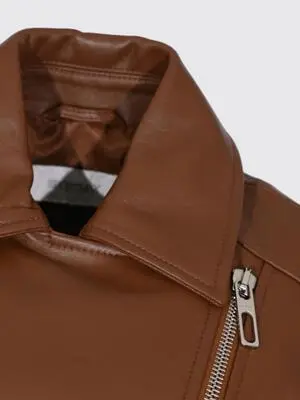 Sportmax Short Leather Jacket With Fringes And Asymmetrical Zip