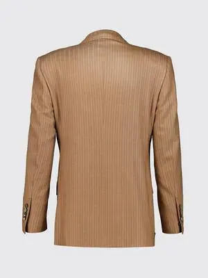 TOM FORD Pinstripe Double-breasted Blazer In Pure Wool With Classic Lapels
