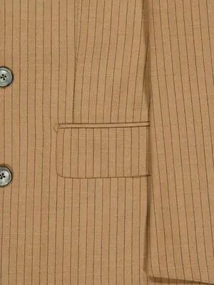 TOM FORD Pinstripe Double-breasted Blazer In Pure Wool With Classic Lapels